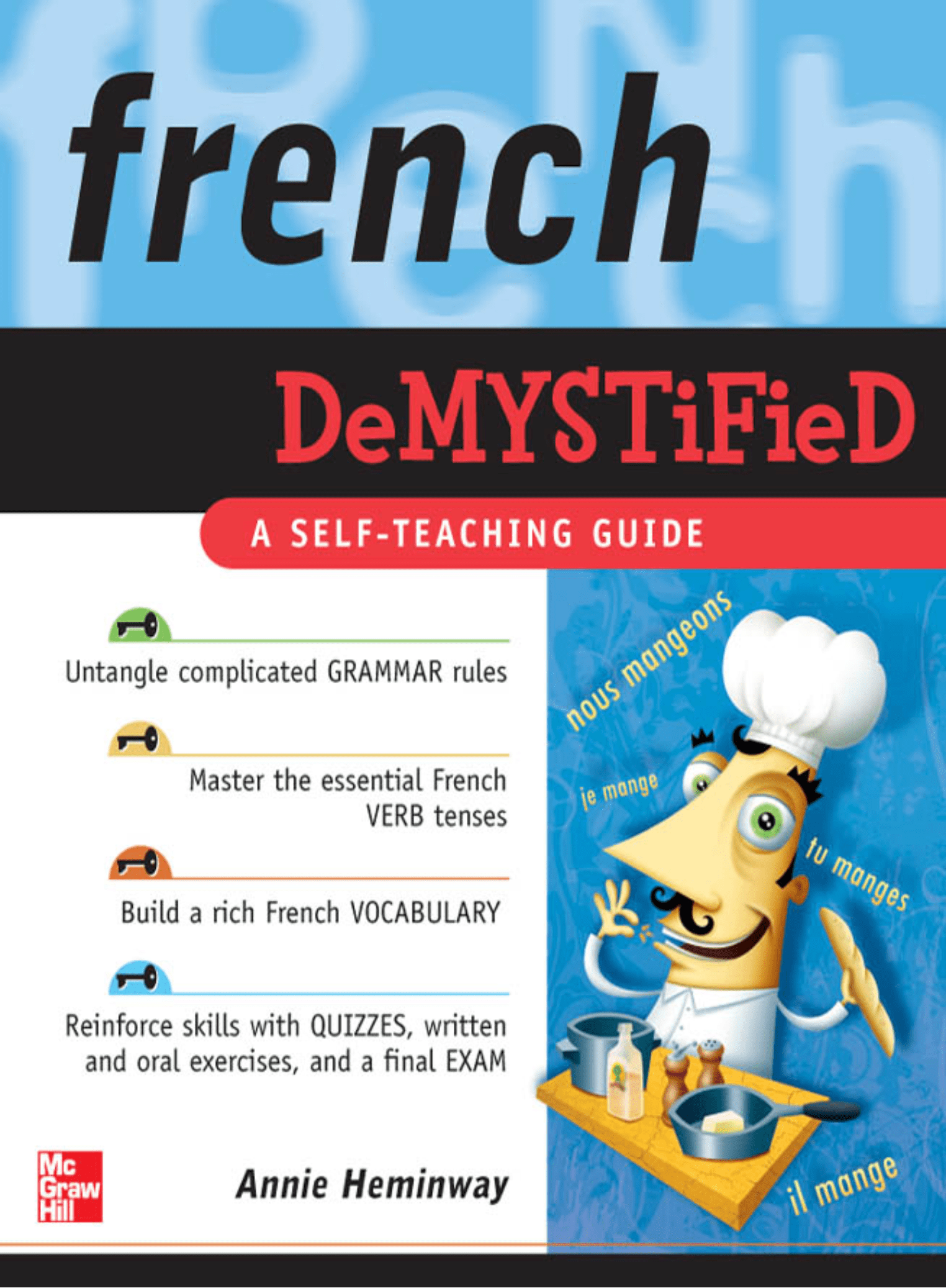 French Demystified A Self Teaching Guide Book - English library